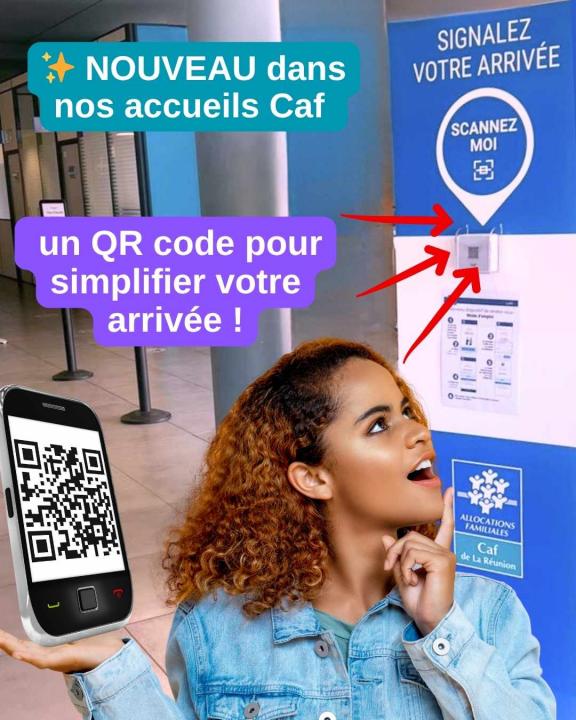 CAF - NOUVEAU dans nos accueils Caf : le QR code fait son entrée
